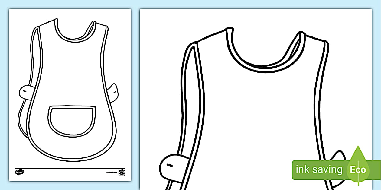 Apron Colouring Page (Teacher-Made) - Twinkl