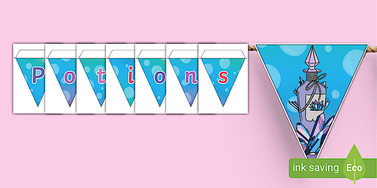 Potions Display Bunting - Twinkl - KS1 (teacher made)