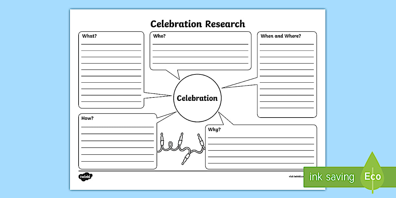 Celebrations Research Worksheet / Worksheet - Twinkl