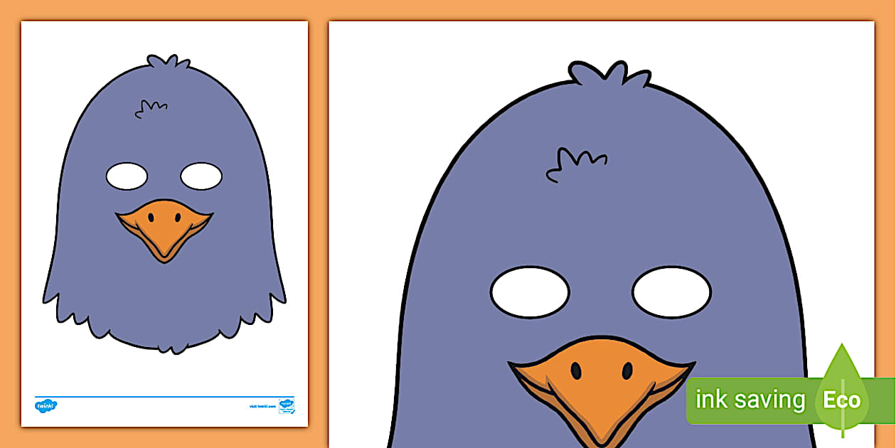 Pigeon Role Play Mask - EYFS - Twinkl
