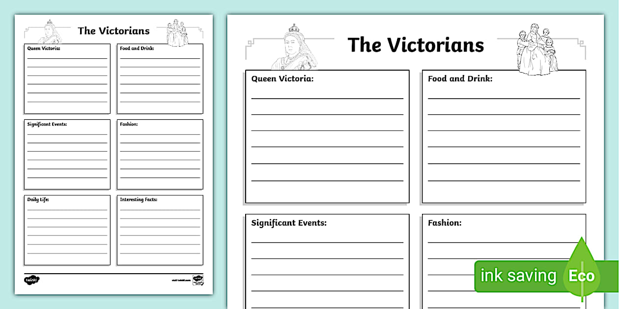Victorians Fact File Template (teacher made) - Twinkl