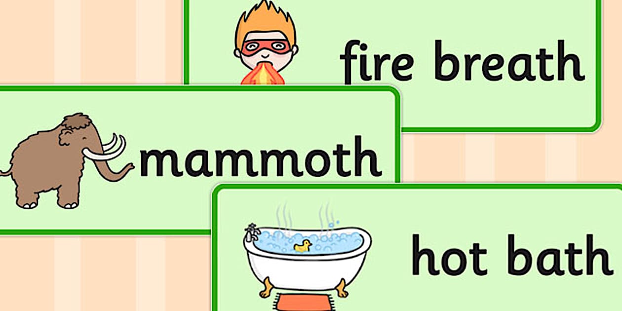 Two Syllable Final Voiceless 'th' Sound Word Cards - Twinkl