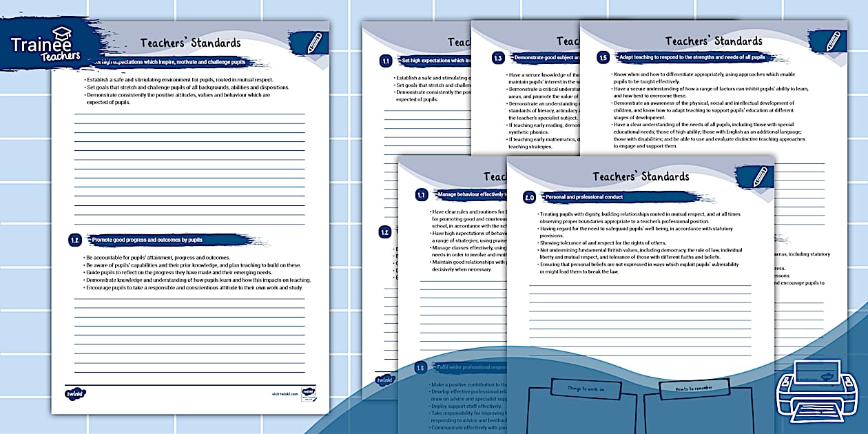 Trainee Teacher | Teaching Standards | Teacher Planner