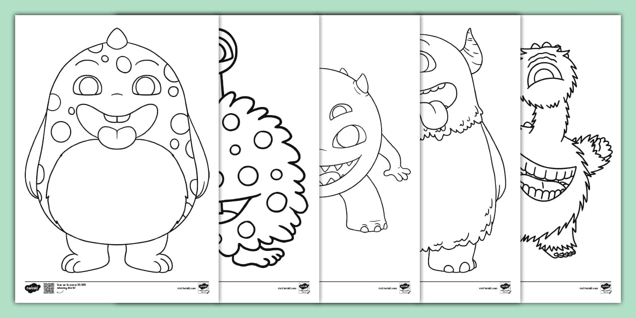 Monster Colouring Activity for Nursery Age Children | Twinkl