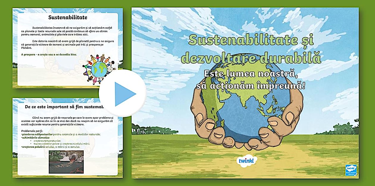 Sustenabilitate și dezvoltare durabilă Prezentare PowerPoint