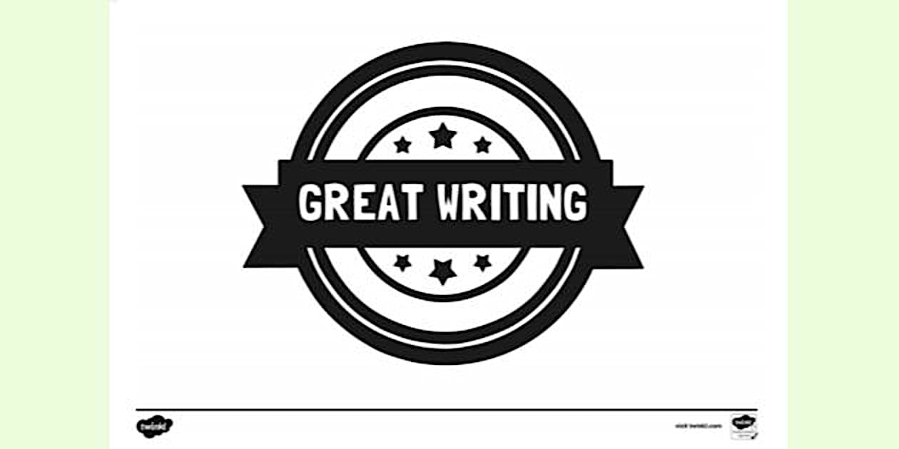 Great Writing Stamp Colouring | Colouring Sheets - Twinkl