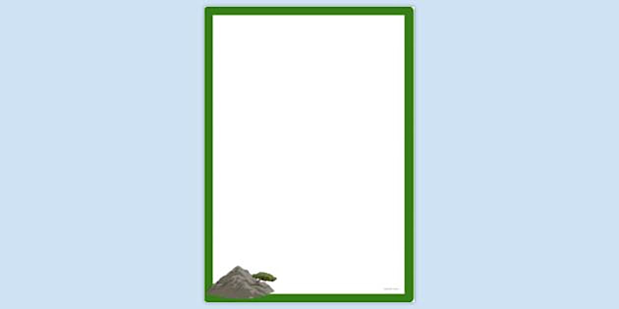 Printable Mountain Page Border (Teacher-Made) - Twinkl