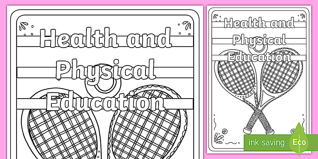 Editable Health and Physical Education Mindfulness Colouring Book Cover