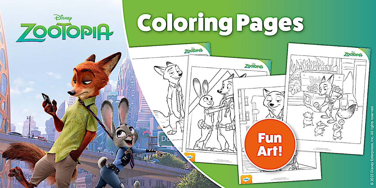 Zootopia: Nick Wilde Coloring Pages