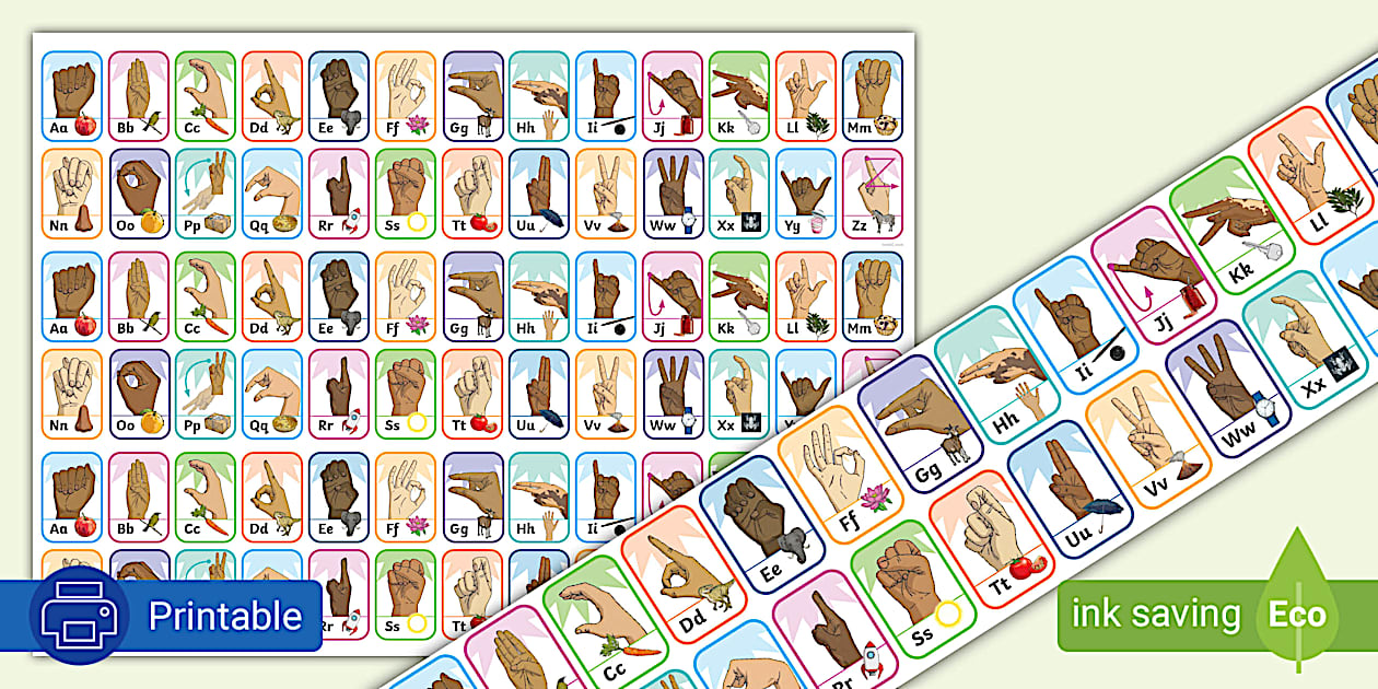 SASL Alphabet Strips