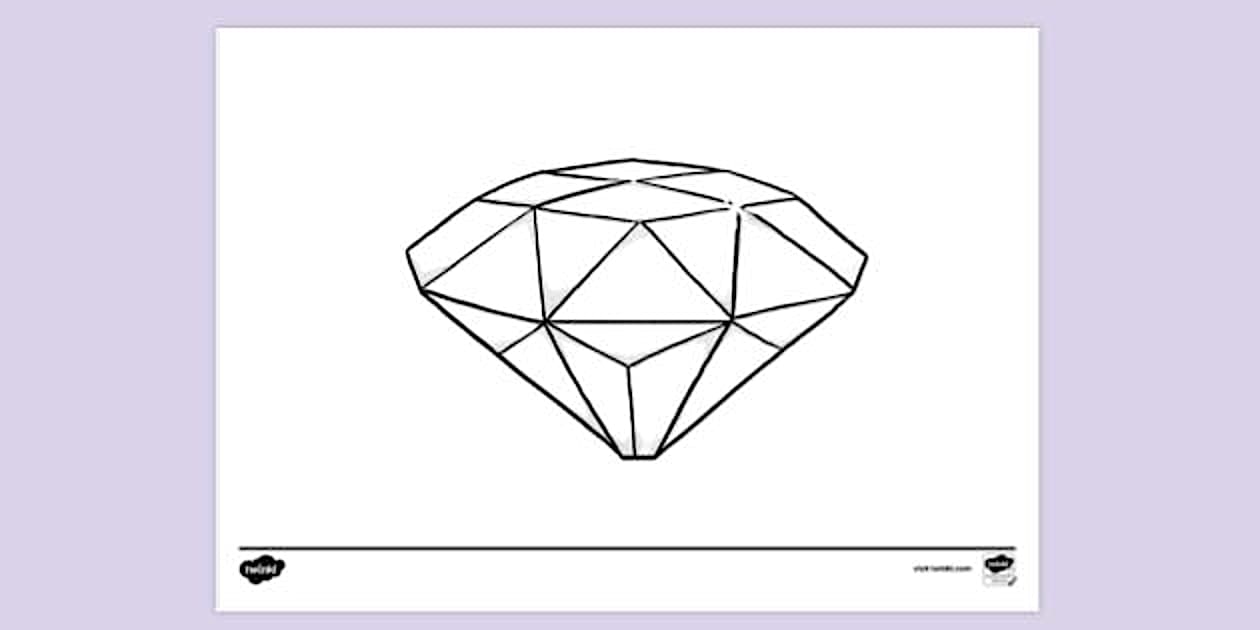 hard diamond colouring sheet | Colouring Sheets - Twinkl