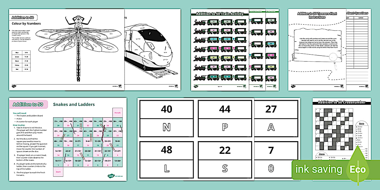 SEND Older Learners: Addition to 50 Activity Pack - Twinkl