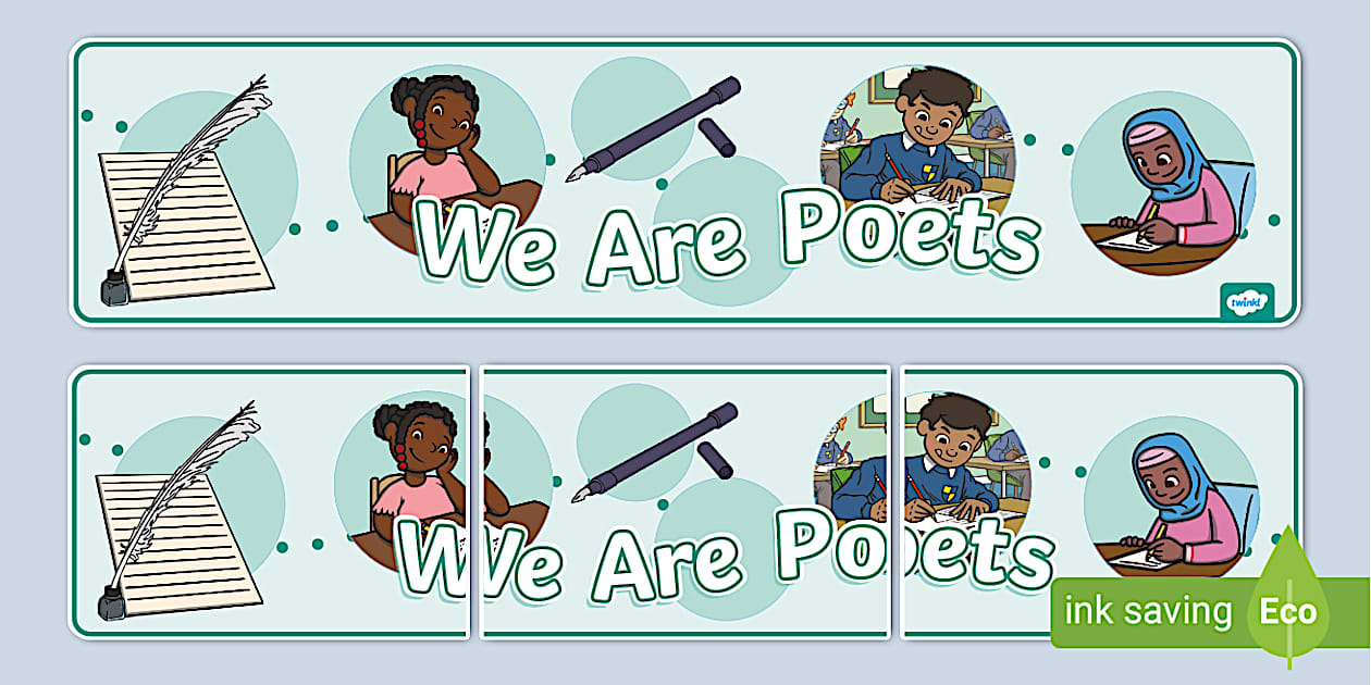 We Are Poets Display Banner (teacher made) - Twinkl