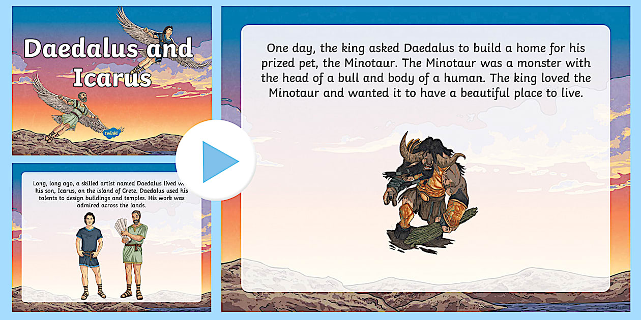 Daedalus and Icarus PowerPoint (teacher made) - Twinkl