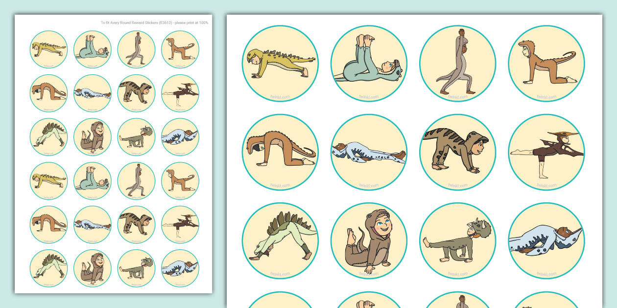 Yoga Pose Stickers - Twinkl Health and Physical Education