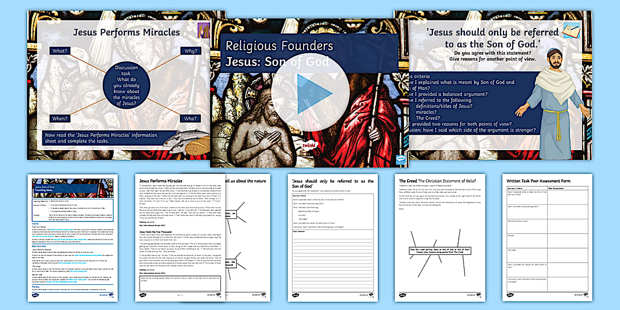 Religious Founders Lesson 1: Jesus, Son of God - Twinkl
