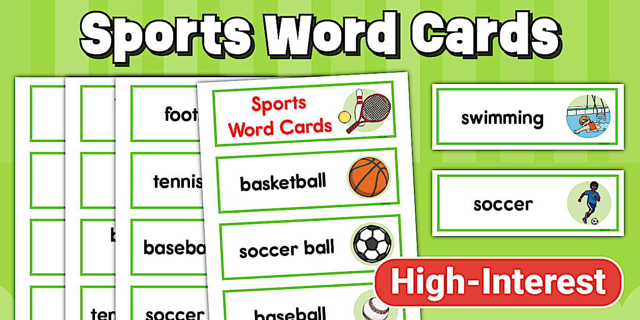 Sports Word Cards