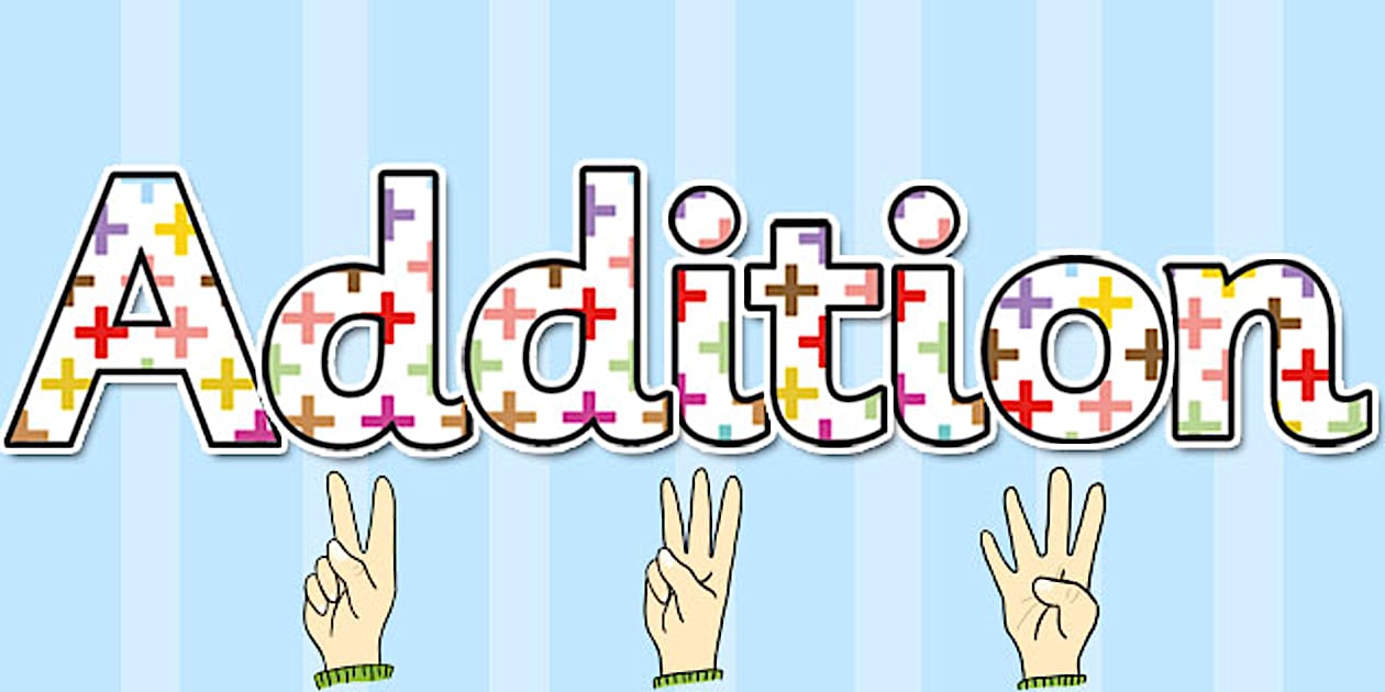 Addition Themed Display Lettering (teacher made) - Twinkl