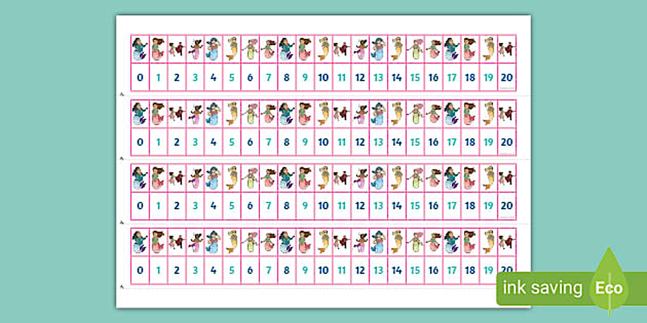 The Little Mermaid Number Track 0 20 - Twinkl