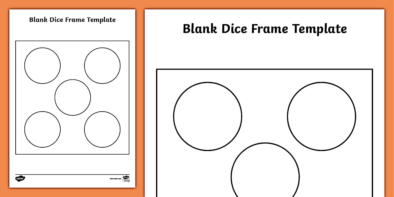 👉 Blank Dice Frame Template | Twinkl - Twinkl