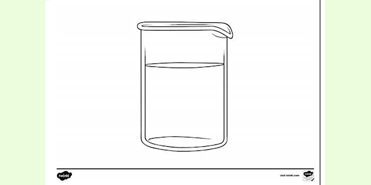 Science Beaker Full Colouring Sheet (teacher made) - Twinkl