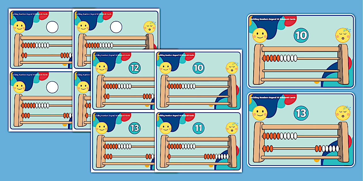 👉 Building Numbers 10-13 Rekenrek Cards | Twinkl - Twinkl
