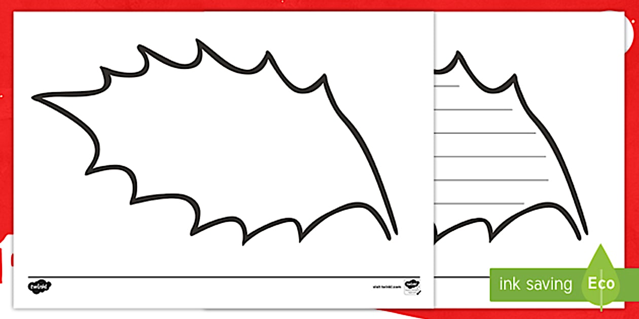 Christmas Holly Template | Holly Leaf Template | Twinkl