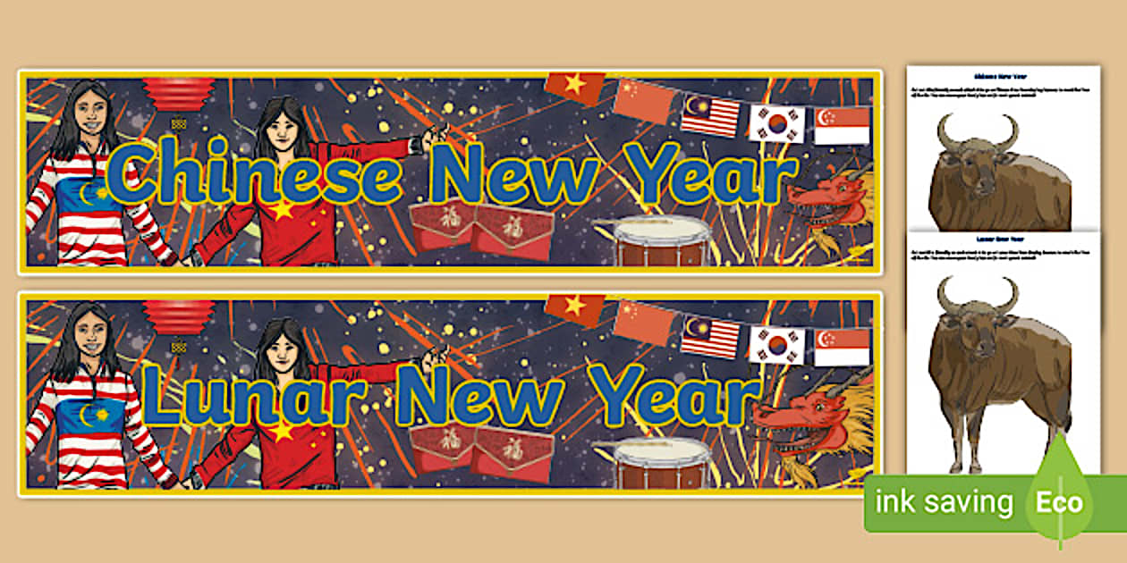 Lunar New Year Display Banner (teacher made) - Twinkl