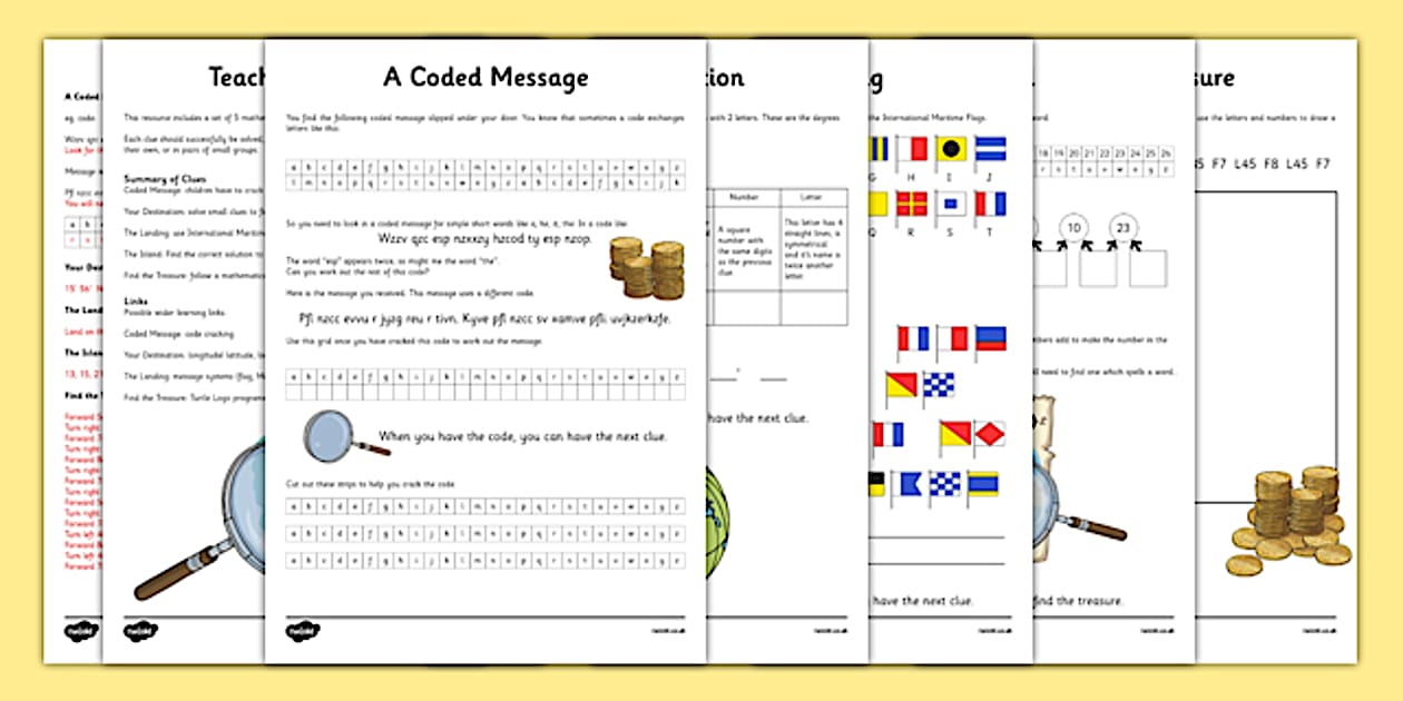 Editable Problem Solving Treasure Hunt Game (teacher made)