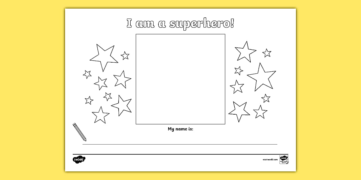 Superhero Name Writing Activity Sheet | Twinkl