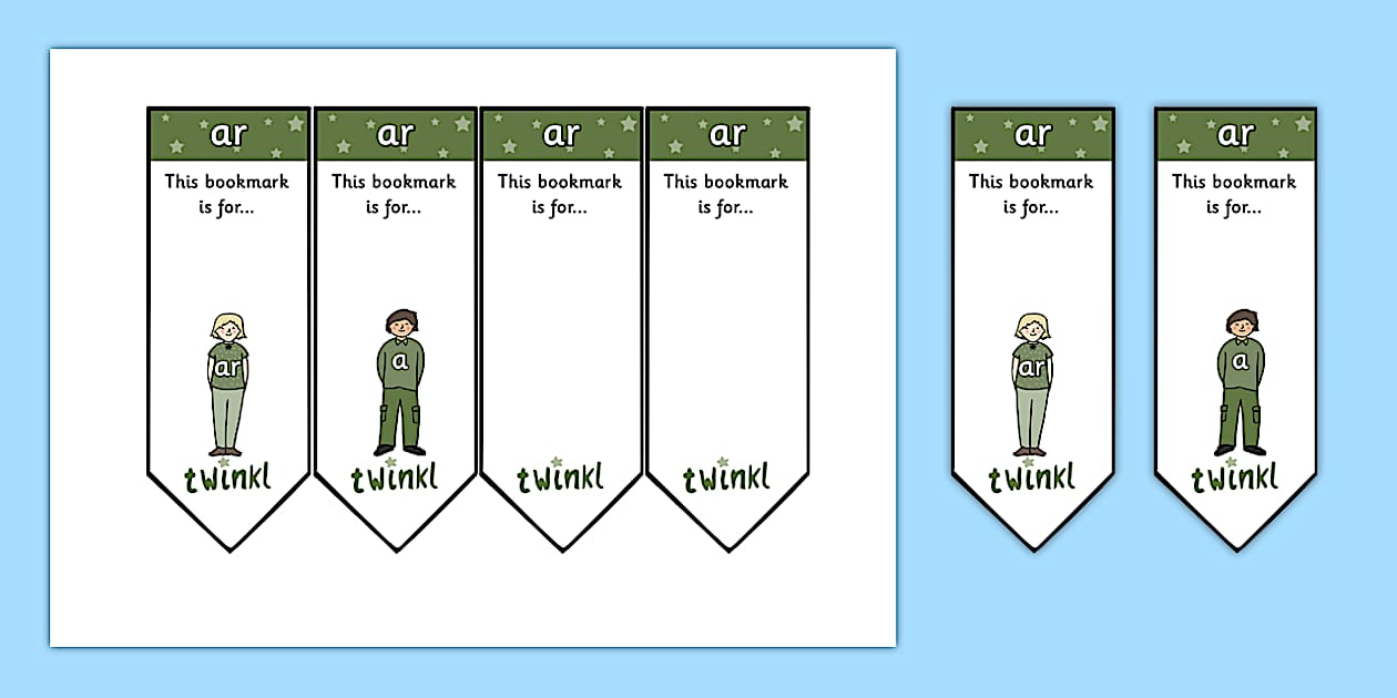ar Sound Family Editable Bookmarks (teacher made) - Twinkl