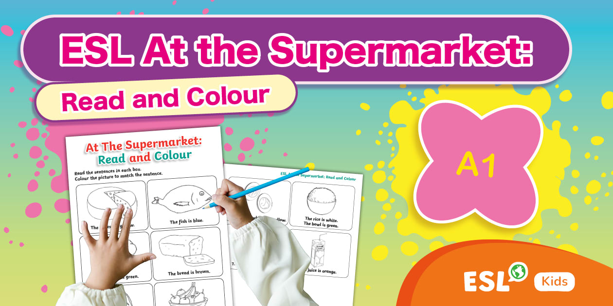 ESL At The Supermarket Activity