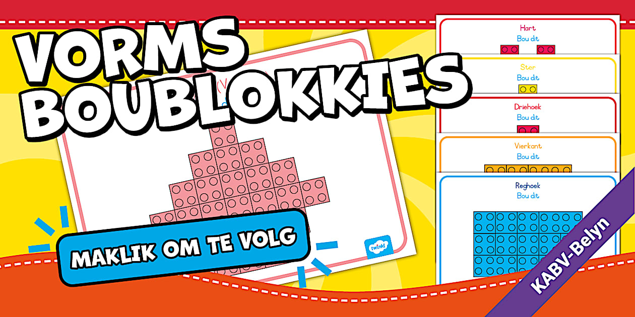 Gr R en 1 Wisk - Vorms Boublokkies - Aktiwiteitskaarte (KABV-belyn)