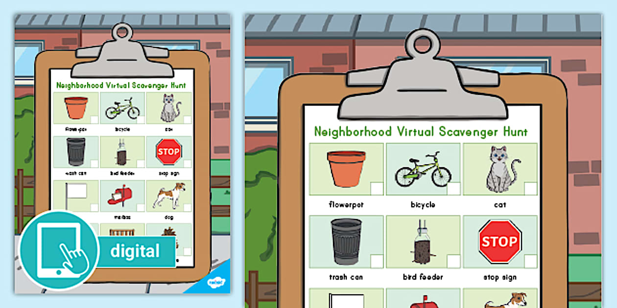Neighborhood Digital Scavenger Hunt - Homeschool Activity