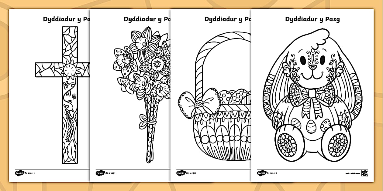 Dyddiadur y Pasg: Lliwio Ymwybyddiaeth Ofalgar - Twinkl