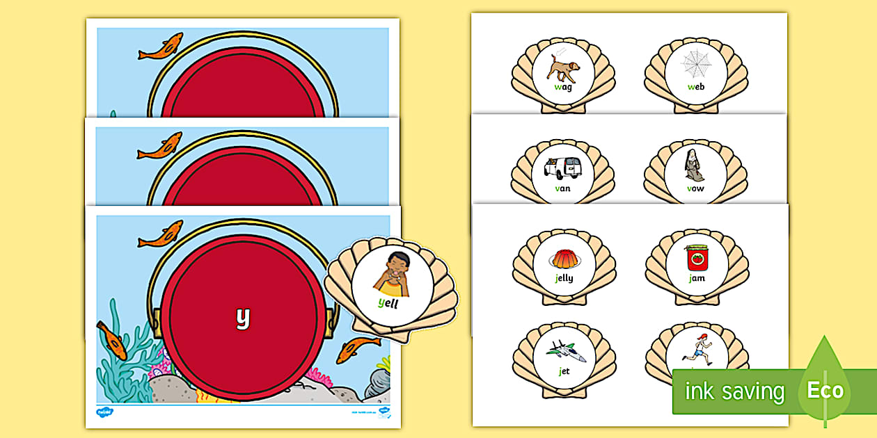 Phase 3 Shell Phonics Sorting Game - Twinkl