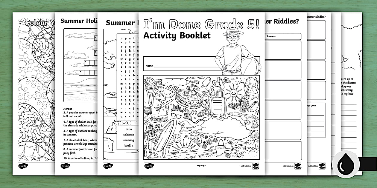 * NEW * End of Grade Five Activity Booklet (teacher made)