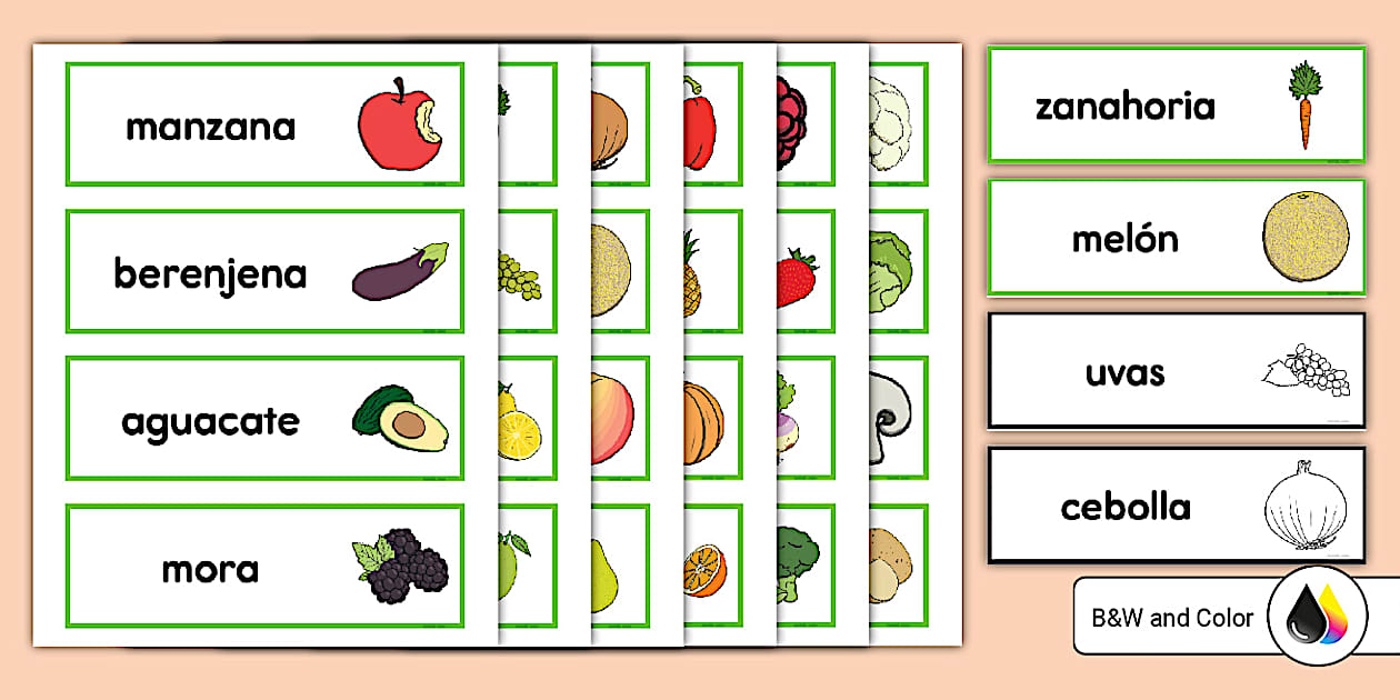 Juego dramático: Tarjetas de palabras de supermercado