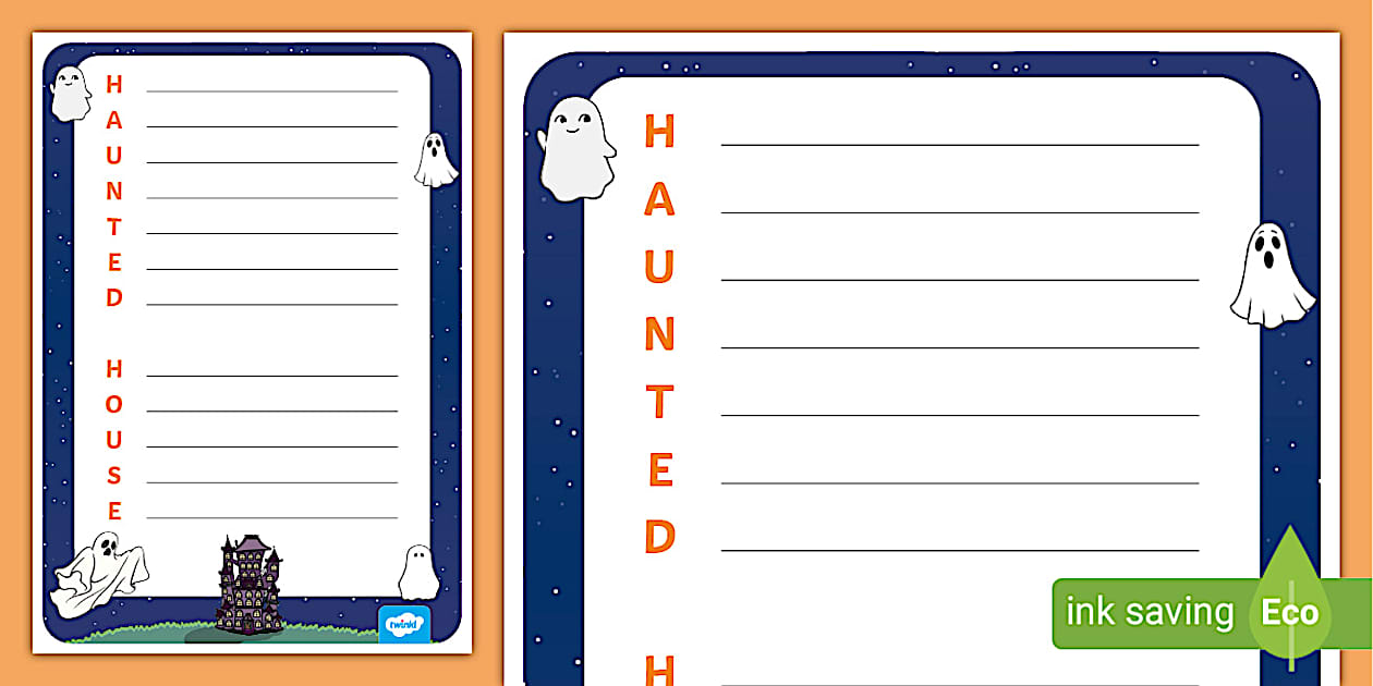 Haunted House Acrostic Poem,Halloween,Haunted house - Twinkl