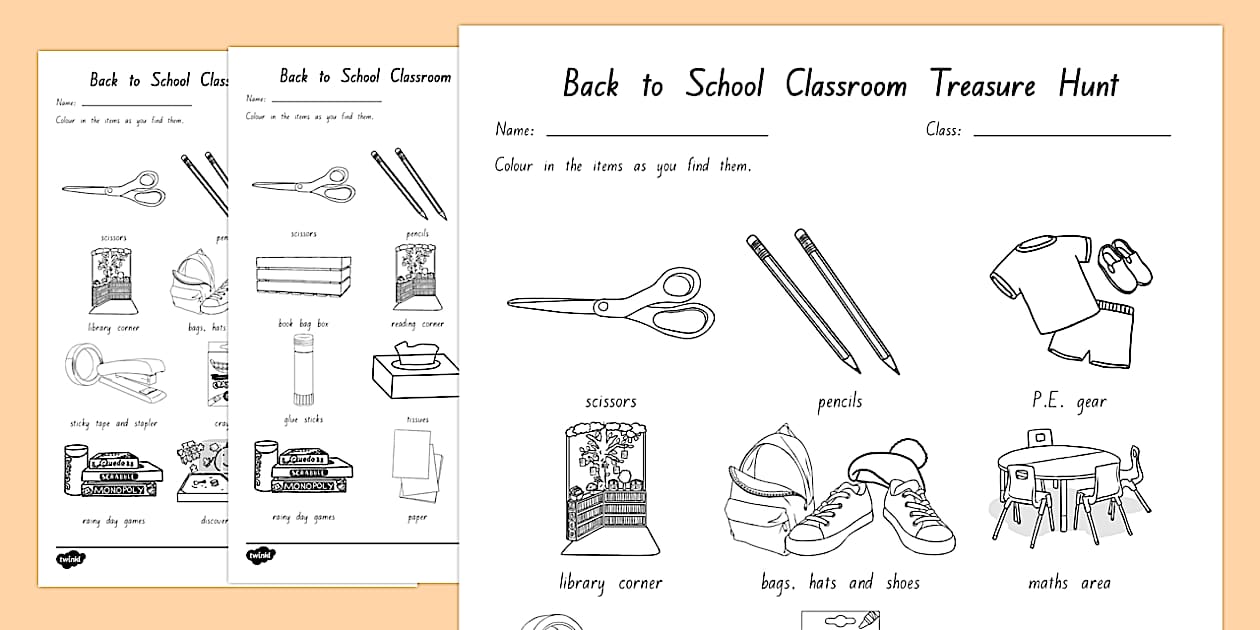 Printable Scavenger Hunt Template | Back to School | Twinkl