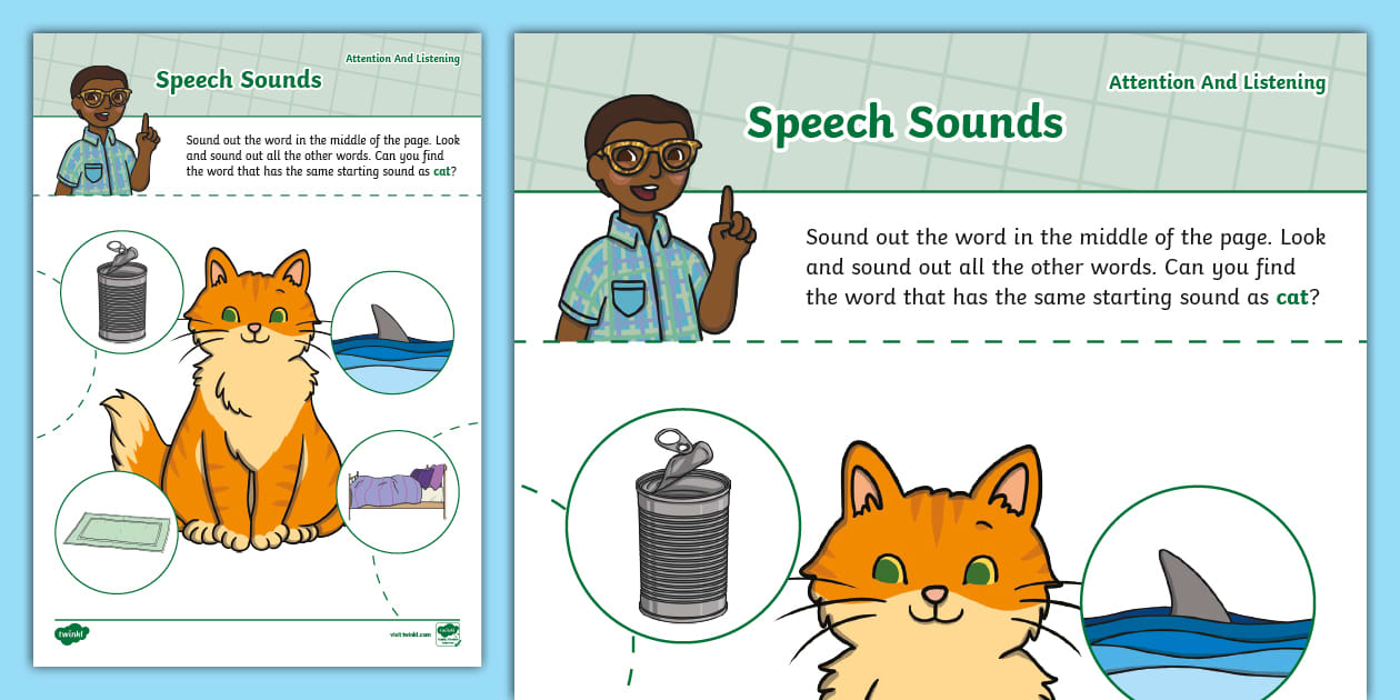 Attention And Listening: Speech Sounds (teacher made)