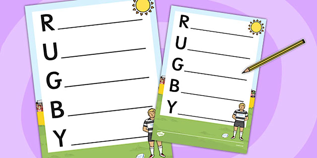 Rugby Acrostic Poem Template