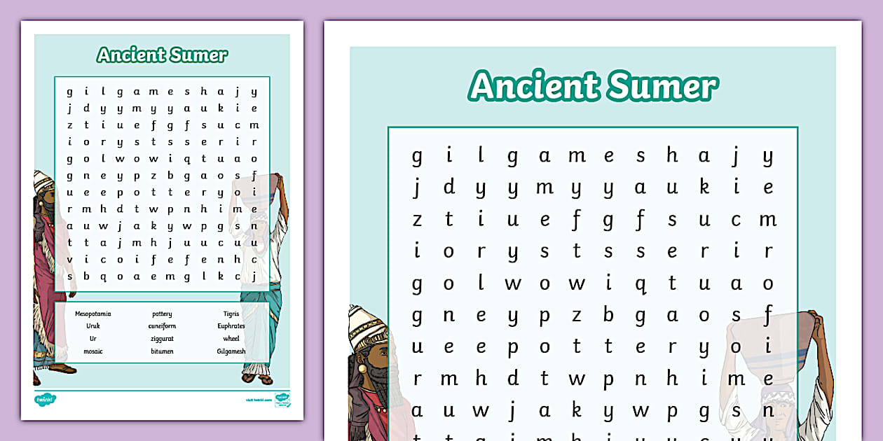 Ancient Sumer Word Search - History - KS2 - Twinkl