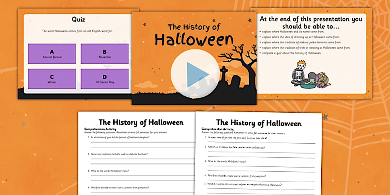 The History of Halloween for children PowerPoint Pack