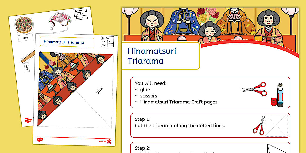 Hinamatsuri Triarama Craft - Twinkl Japan