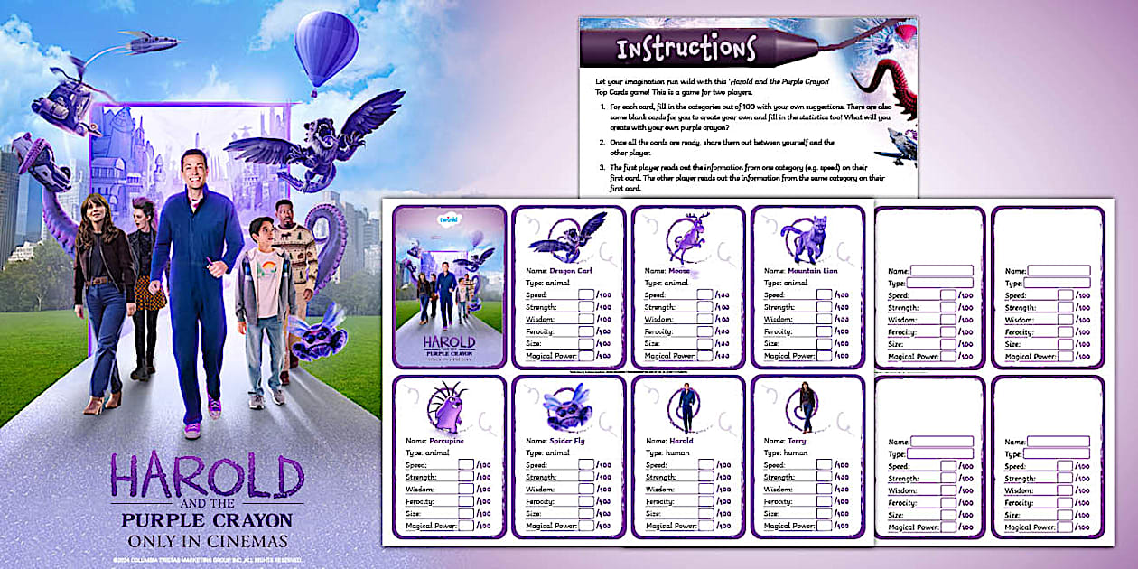 Harold and the Purple Crayon Game | Sony Pictures | Twinkl