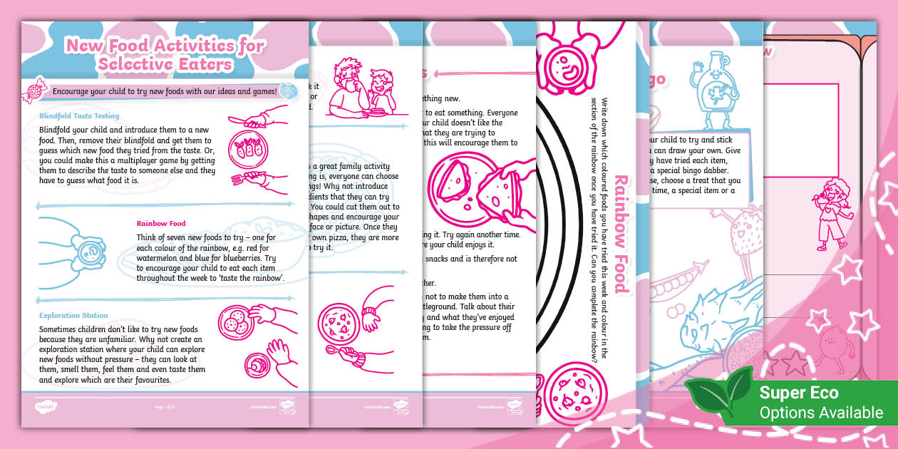 New Food Activities for Selective Eaters (teacher made)