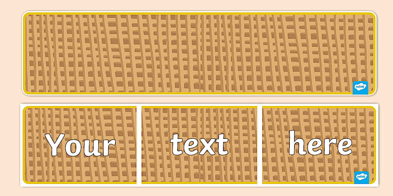 Hessian Editable Display Banner - Classroom Display - Twinkl