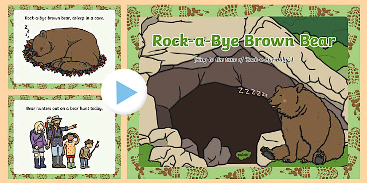 Rock-a-Bye Brown Bear Song PowerPoint (teacher made)