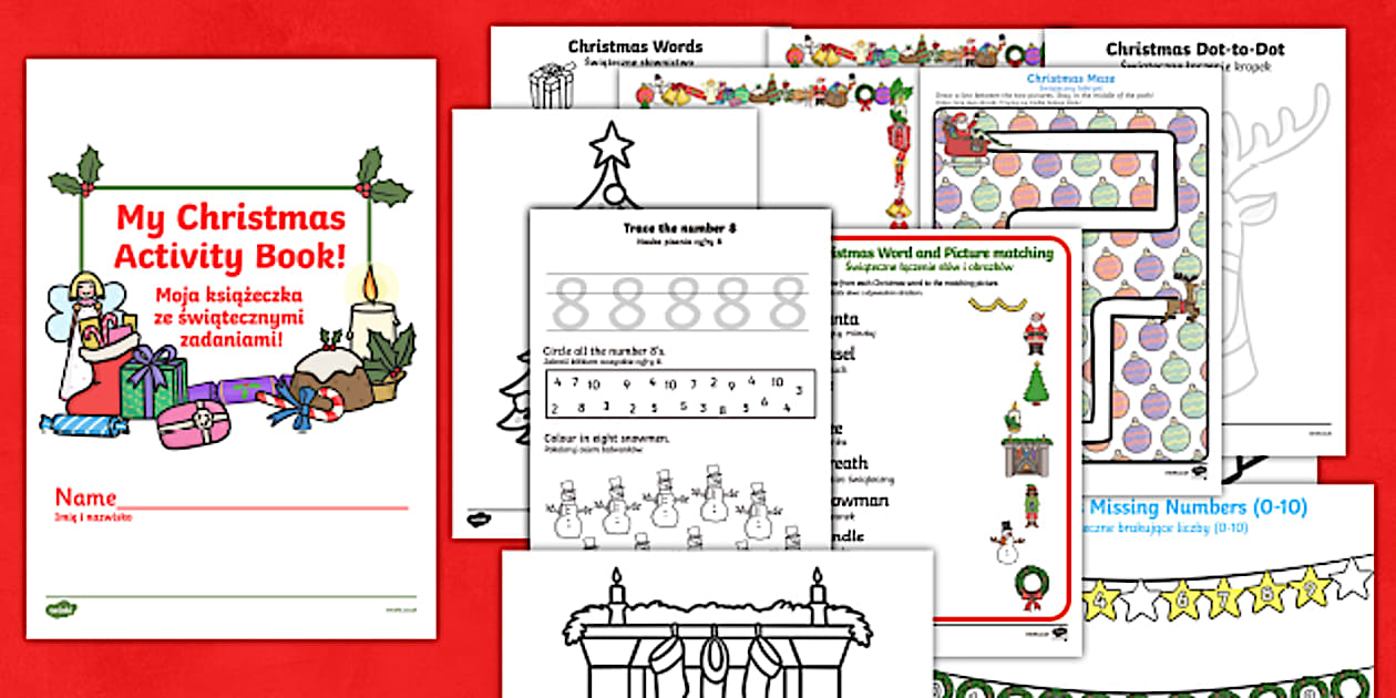 Christmas Activity Book English/Polish - Christmas Activity Book